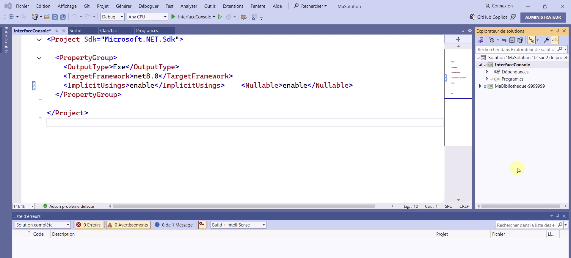 Importation de projet existant - Cours de Programmation 2