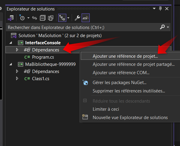 Création du projet - Cours de Programmation 2