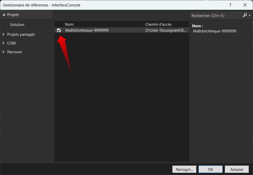 Création du projet - Cours de Programmation 2