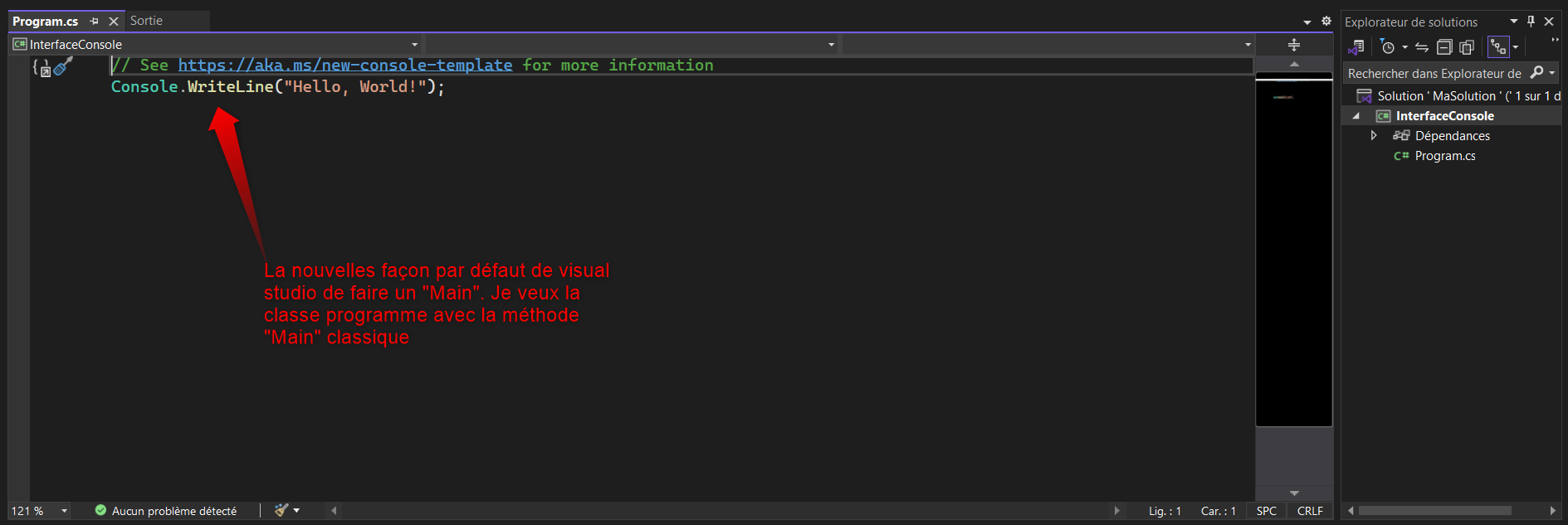 Création du projet - Cours de Programmation 2